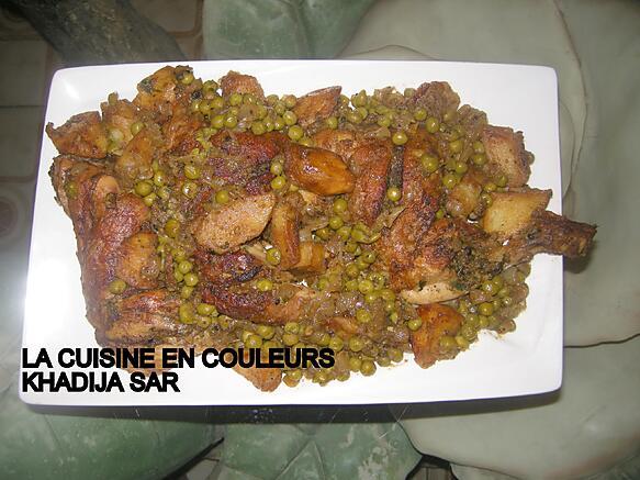 Recette de Poulet aux petits pois par khadyja