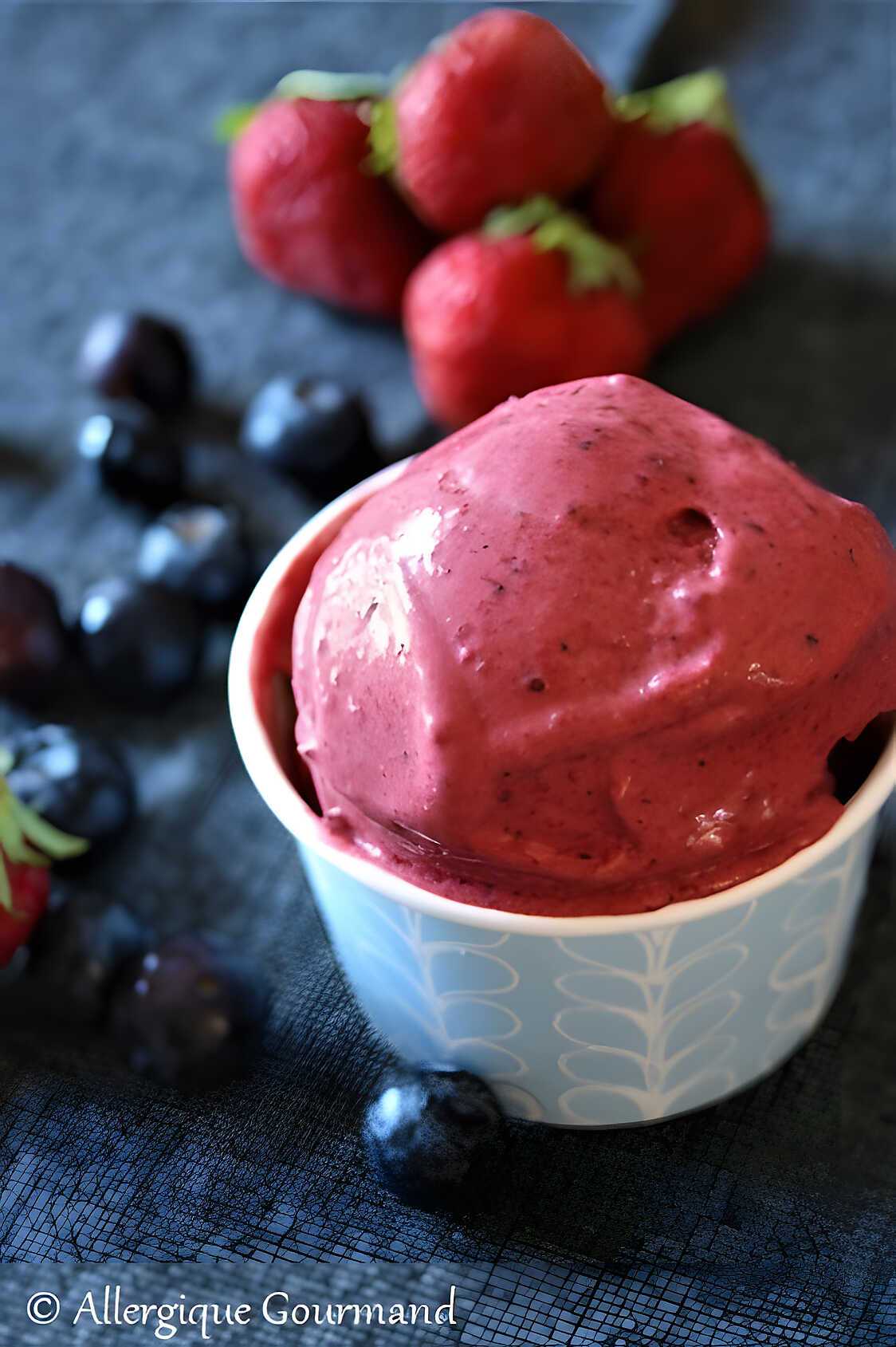 Recette de Glace aux fruits rouges sans sorbetière