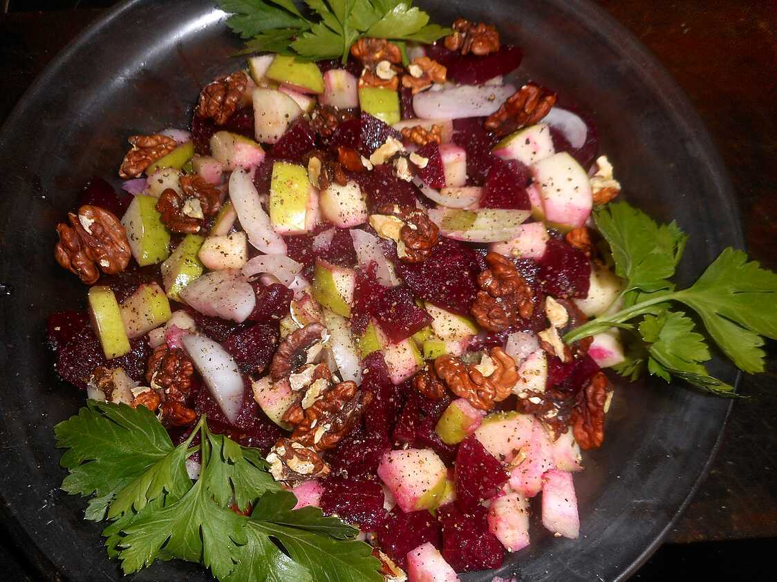 Recette de Salade de betteraves à la pommes verte