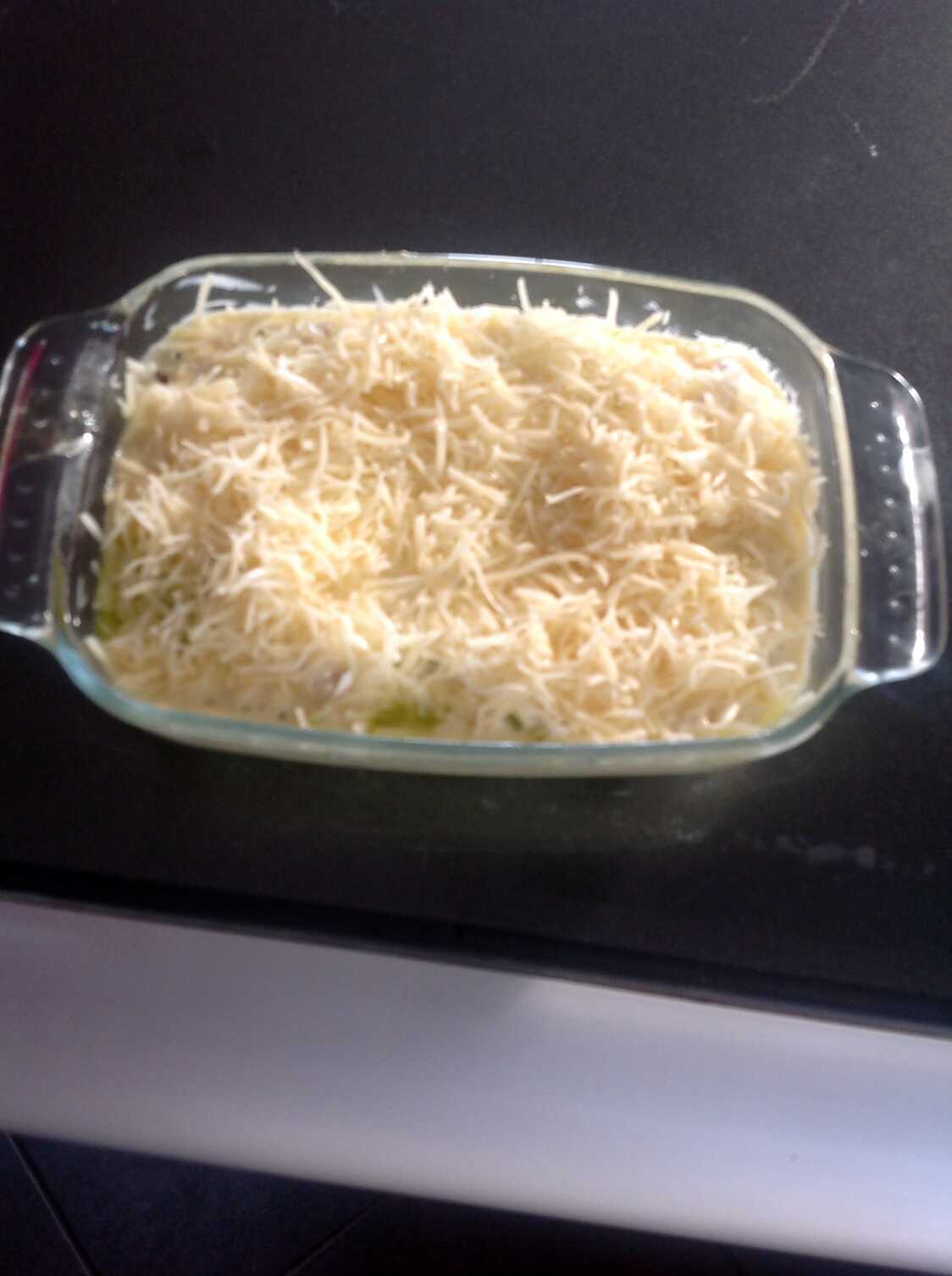 Recette de Gratin courgettes chèvre et lardons