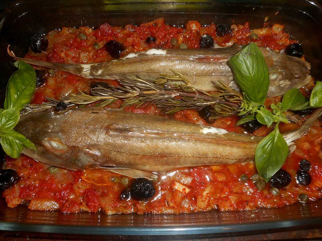 Recette de Rouget grondin à la méditerranéenne