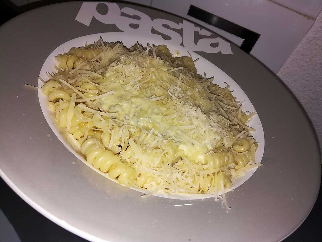 Recette de Pâte sauce au parmesan et au bleu