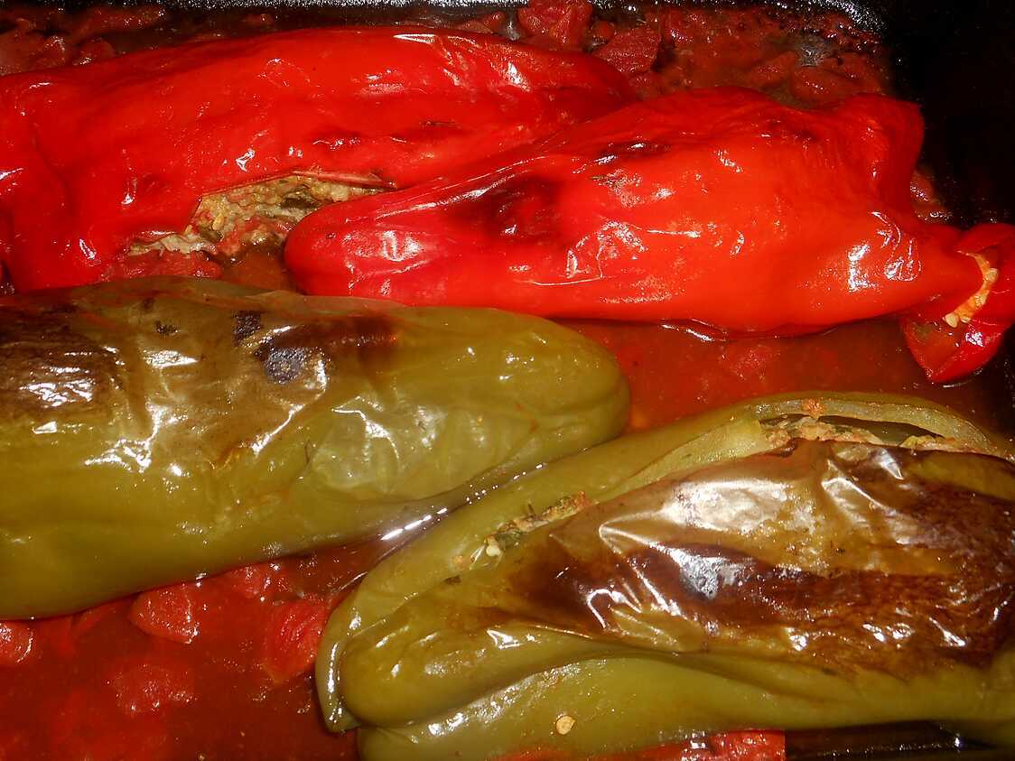Recette de Poivrons ramiro farcis a l orientale