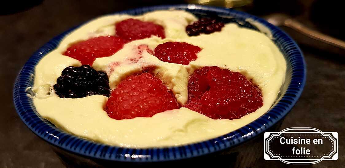 Recette de Crème pistache mascarpone et fruits rouges ( recette très ...