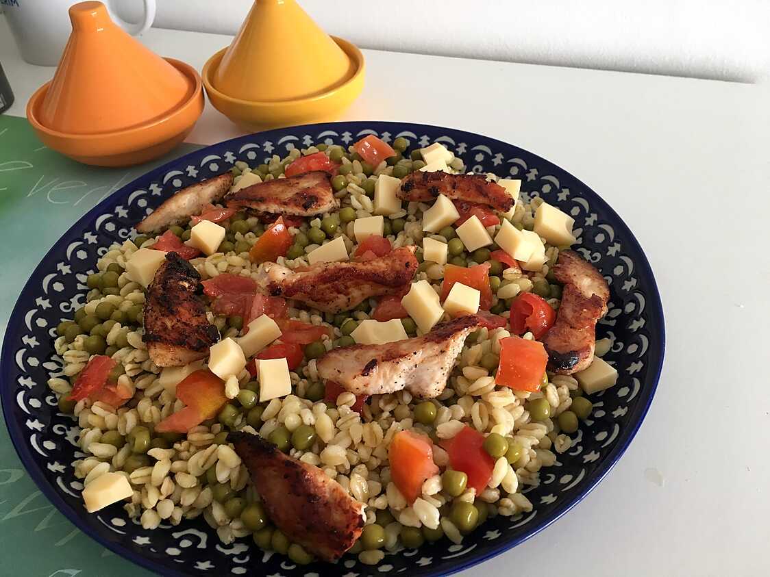 Recette de Salade de blé et au poulet par Nantes44