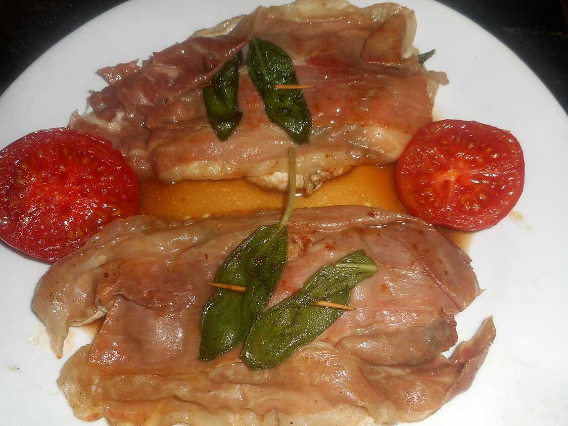 Recette d'Escalope de dinde a la sauge et au jambon de pays