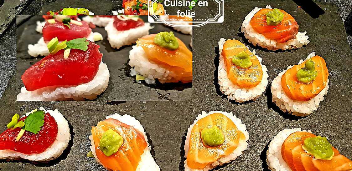 Recette de Nigiri sushis simples( avec le riz à sushis d'Alain Ducasse )