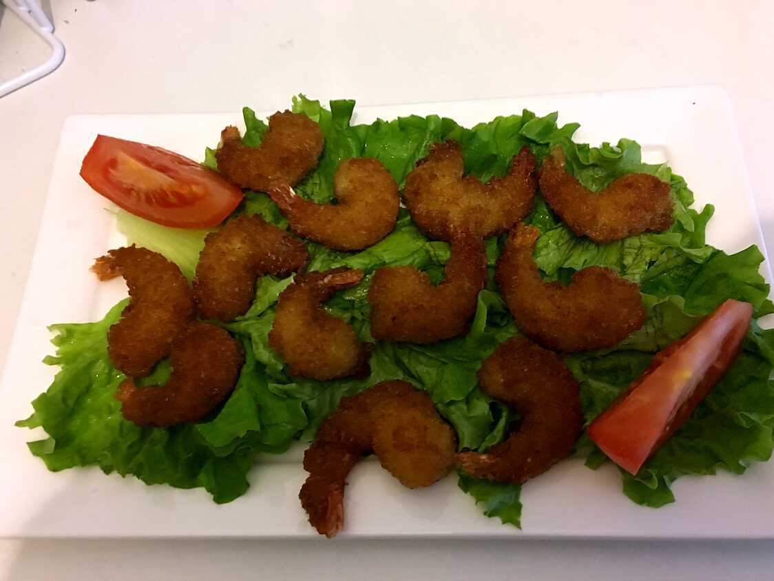 Recette de QUEUES DE CREVETTES PANÉE