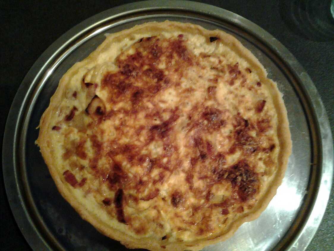 Recette de Quiche aux lardons et oignons