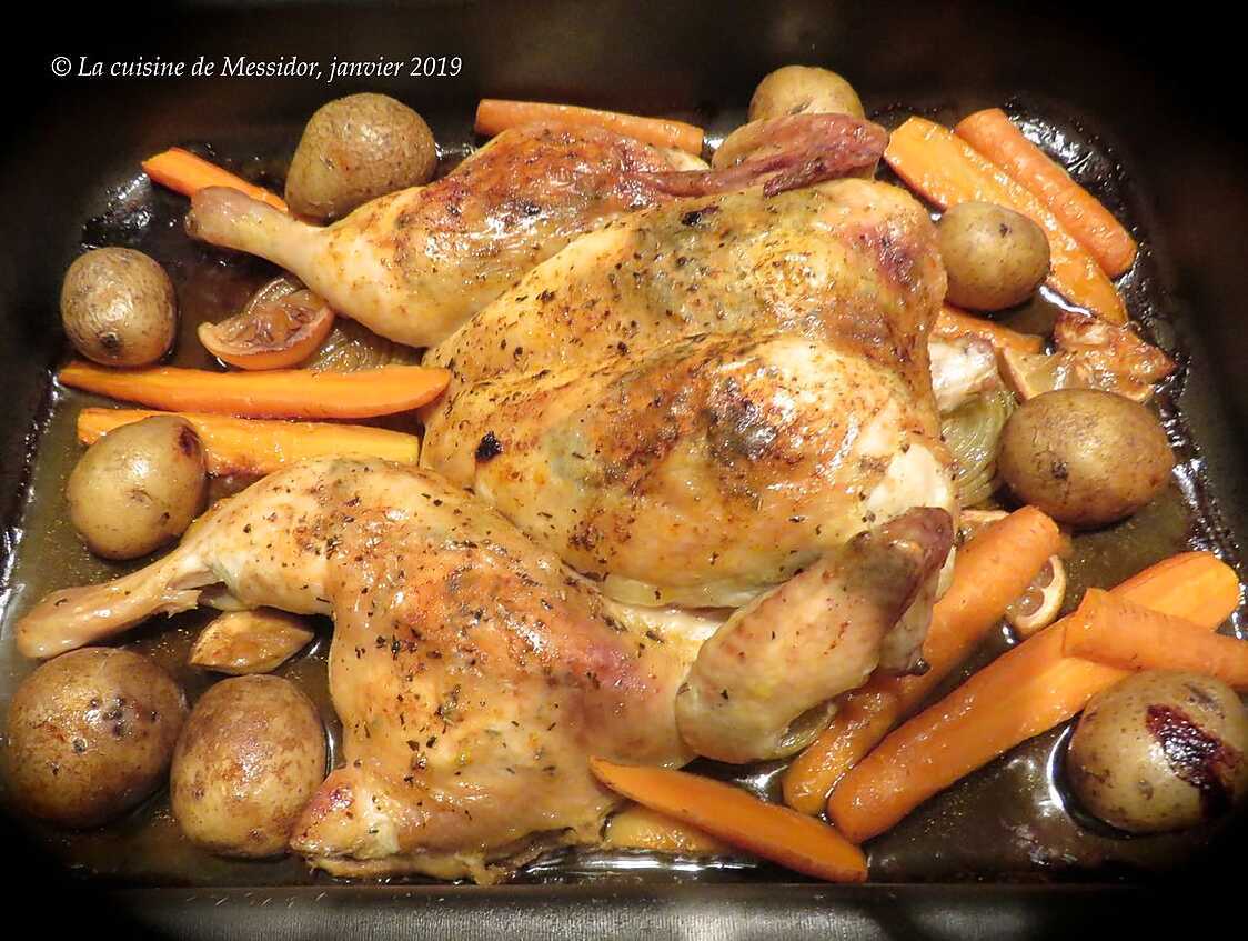 Recette de Poulet rôti aux herbes de janvier