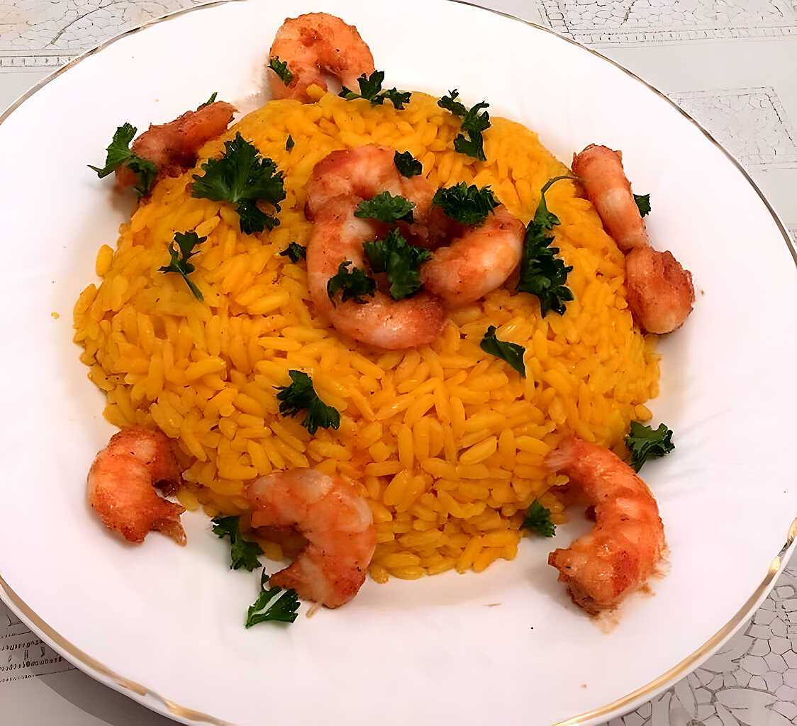 Recette de RIZ AU CREVETTES par délice orient