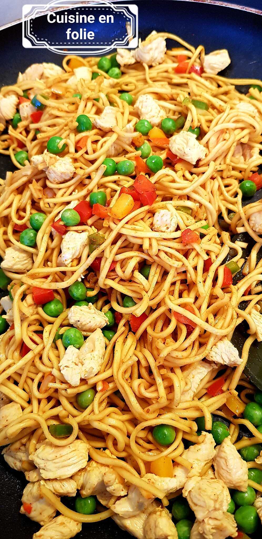 Recette de Pâtes au poulet et épices du soleil