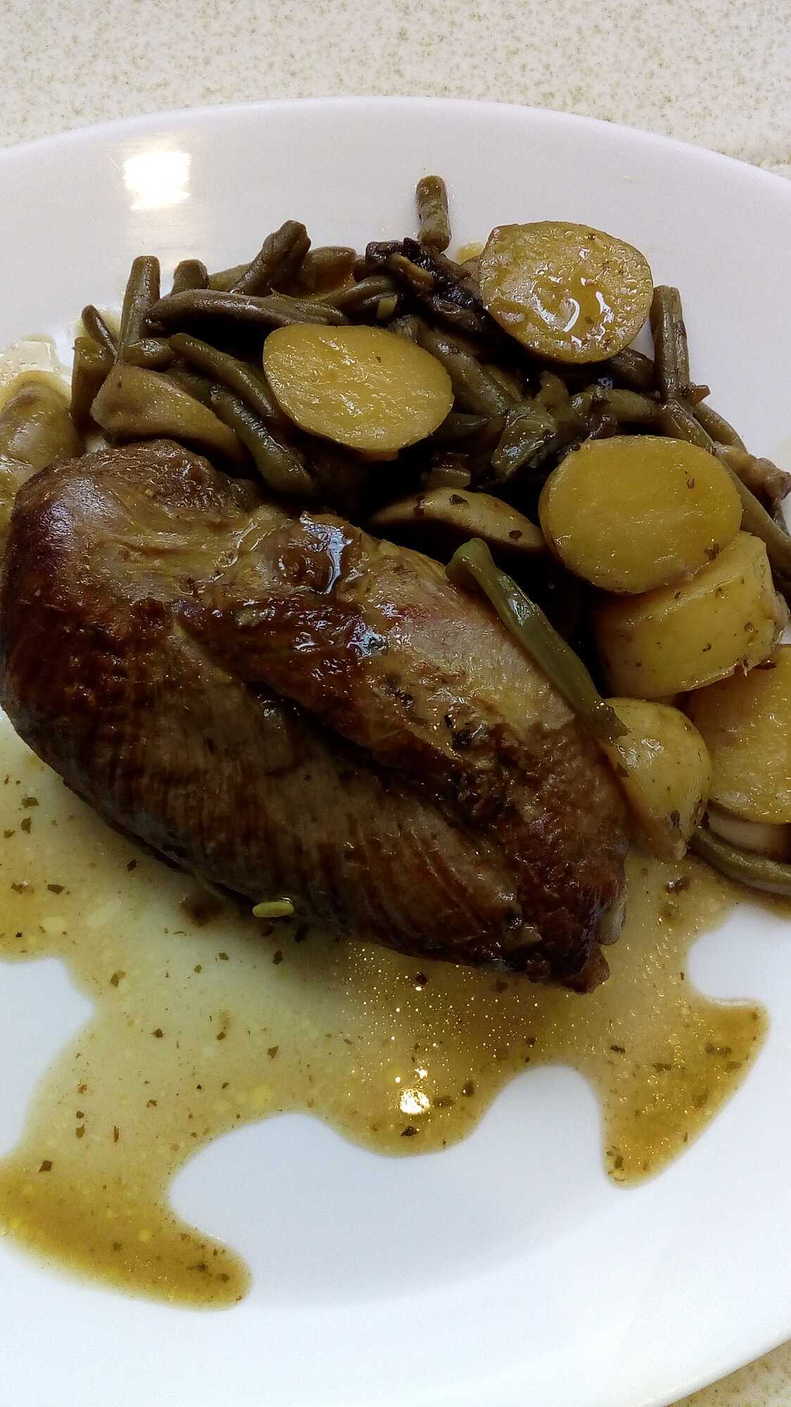 Recette de Filet de canard aux légumes