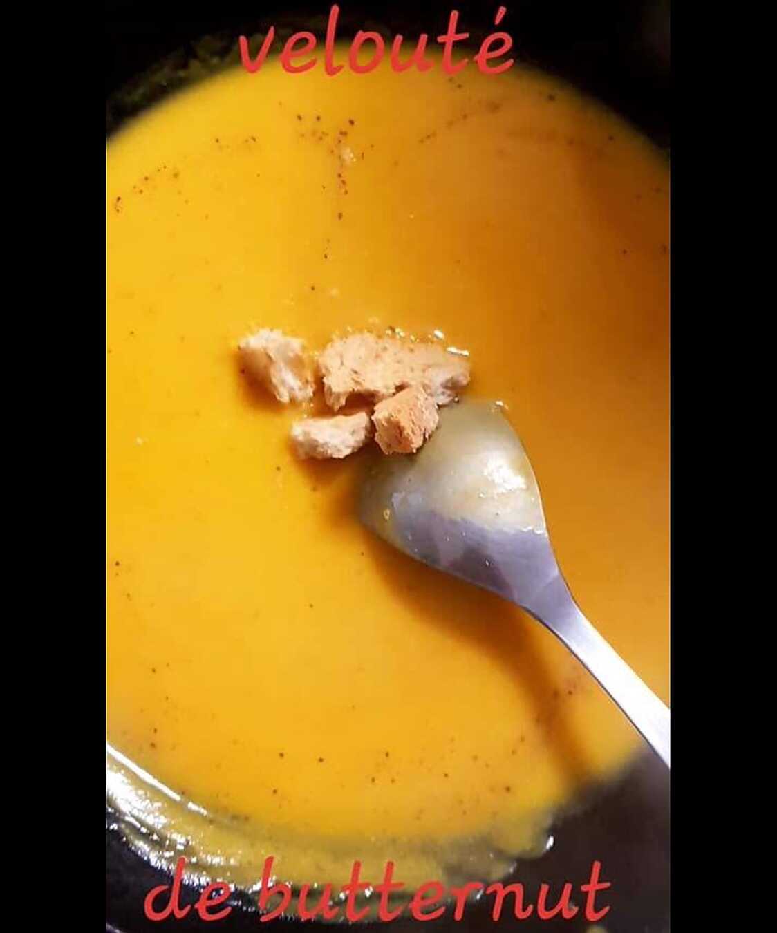 Recette de Velouté de butternut par choupette two