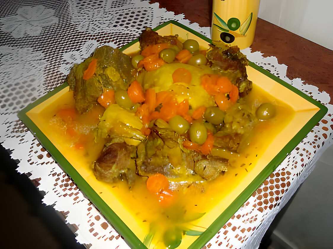 Recette de Tadjine aux olives