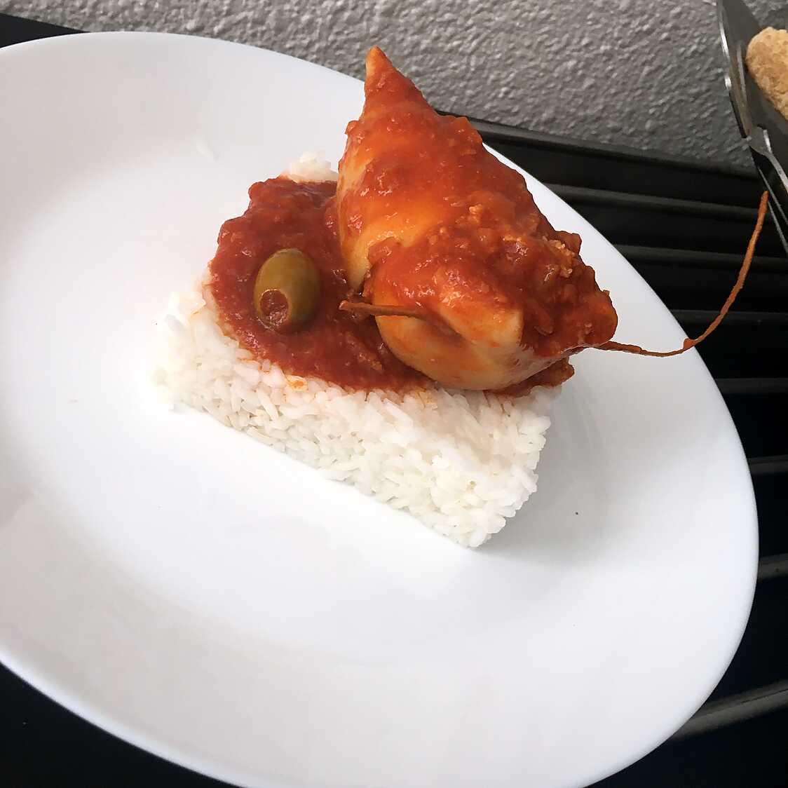 Recette d'Encornet farci a la viande haché