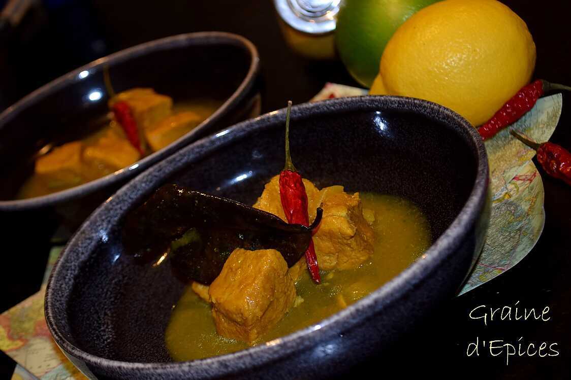 Recette de COLOMBO DE PORC AU BOIS D'INDE