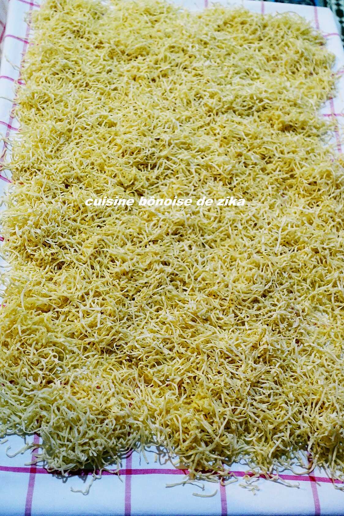 Recette de Rechta - pâtes fraîches pure semoule-Fait maison