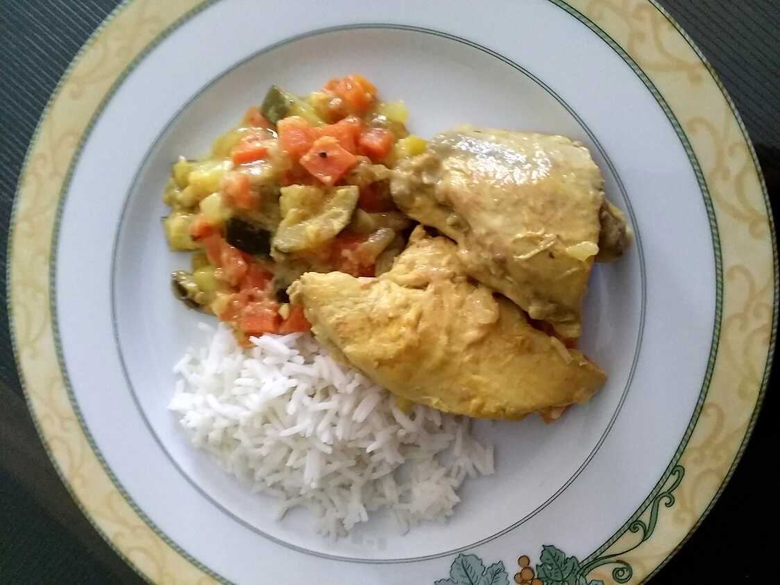 Recette de Poulet créole à la noix de coco