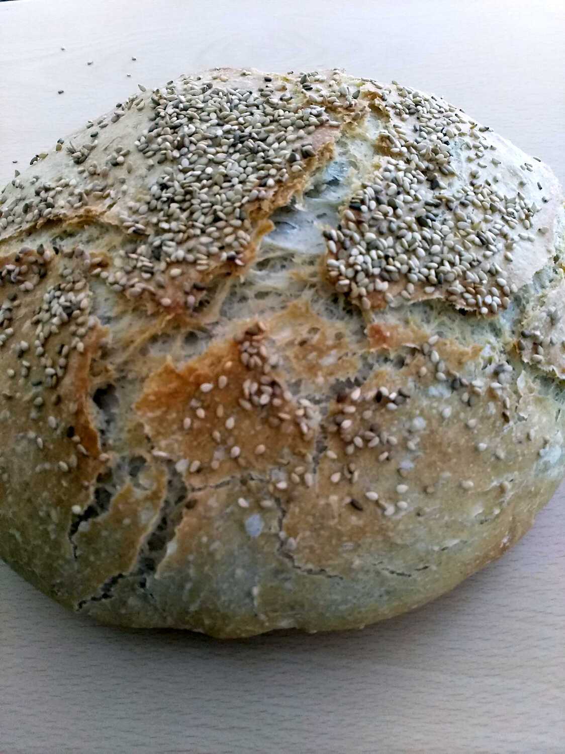 Recette de Pain semi-complet sésame (Cocotte)