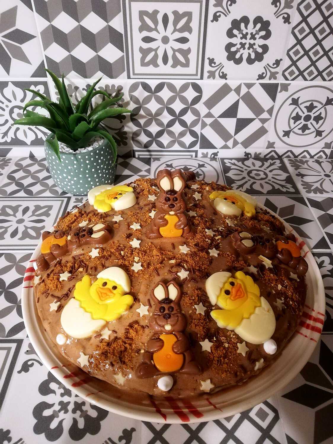 Recette de Gâteau de Pacques chocolat praliné, café
