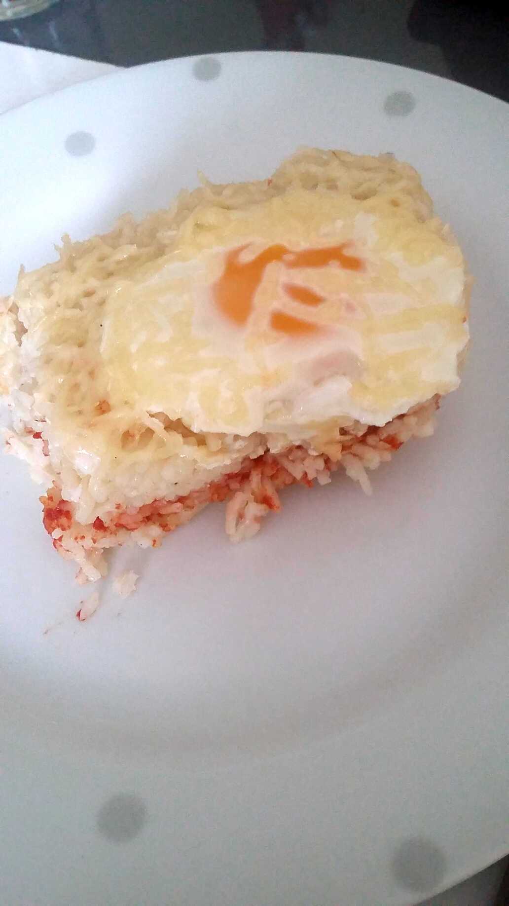 Recette de Riz aux oeufs et gruyère