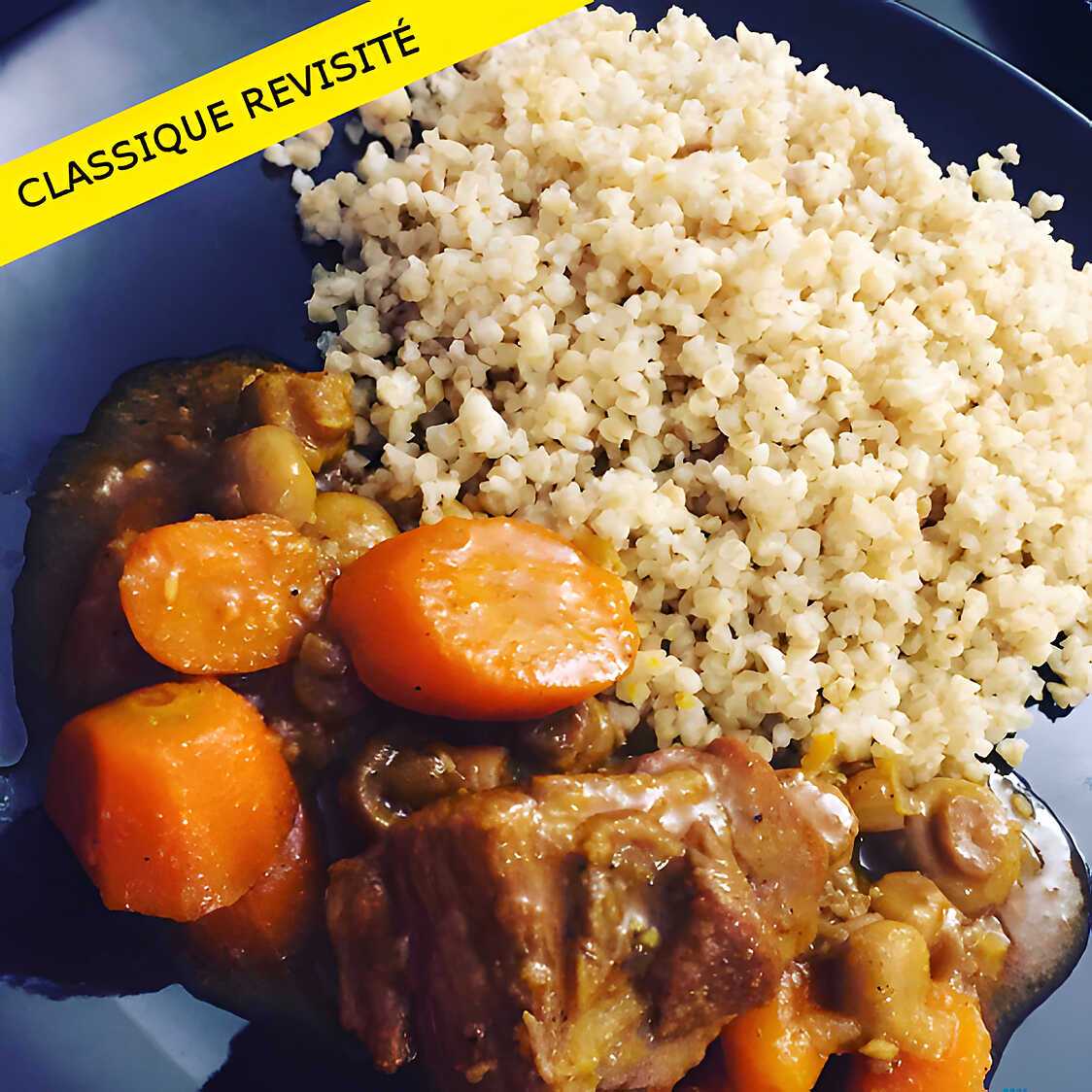 Recette de BŒUF POÊLÉ AUX CAROTTES ET BOULGHOUR