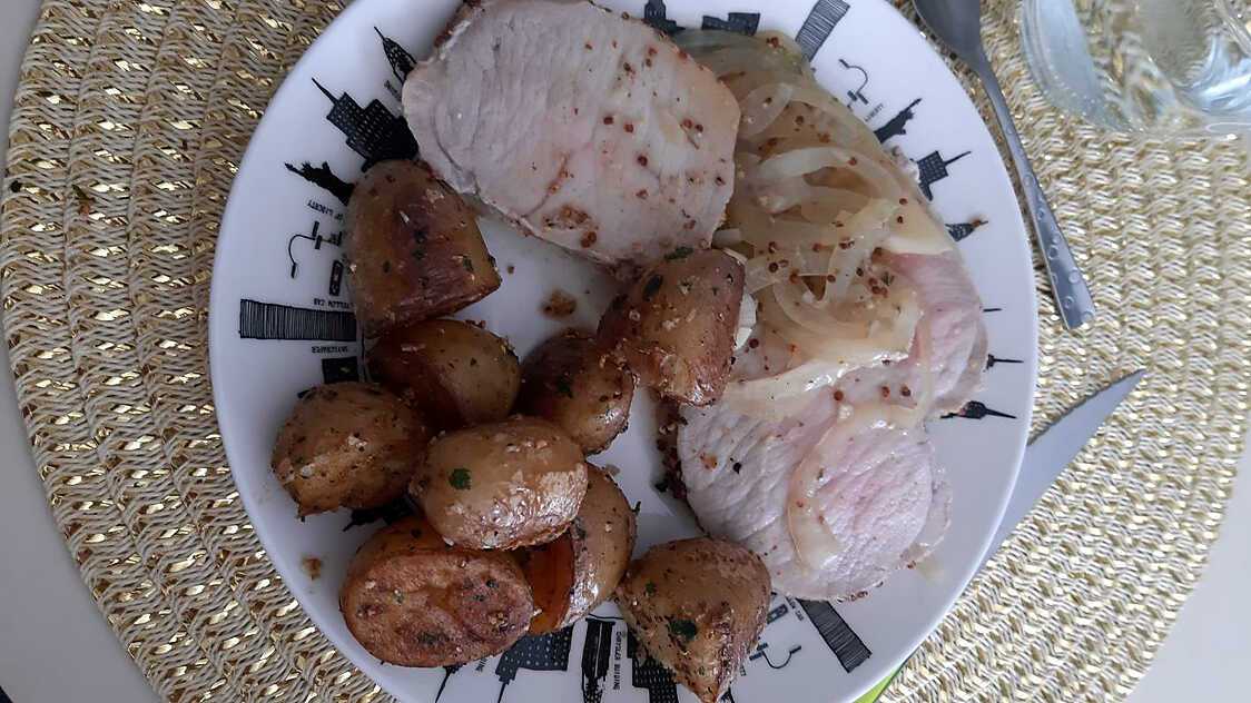 Recette de Mon rôti de porc à la moutarde