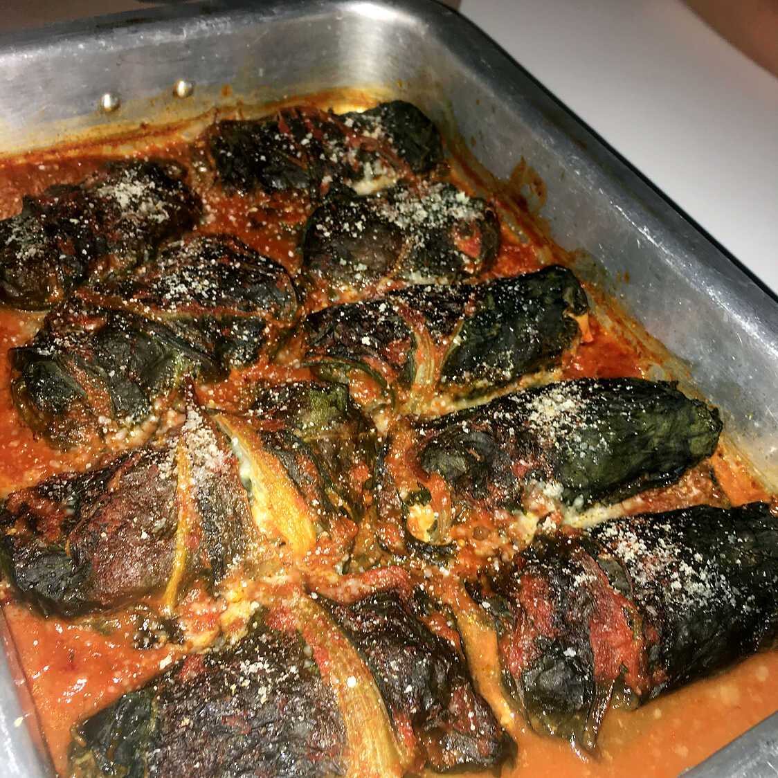 Recette de Feuilles de blettes farcis a la viande