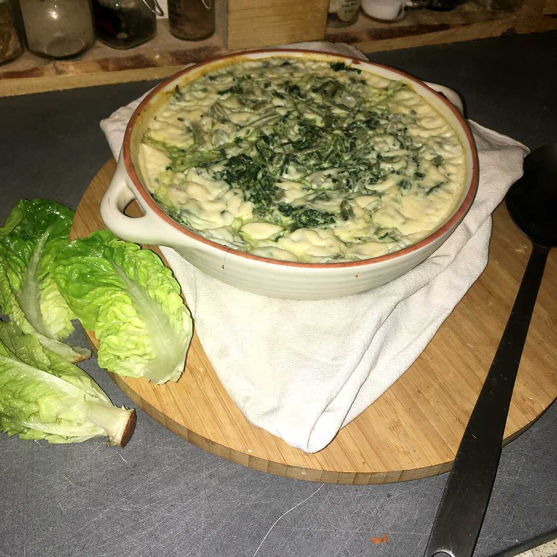 Recette de Gratin de blettes a la béchamel