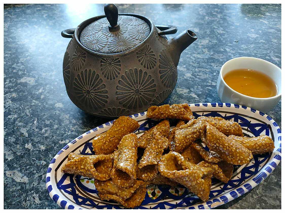 Recette de Babouches, blighates au sésame et miel par Grain2Sucre