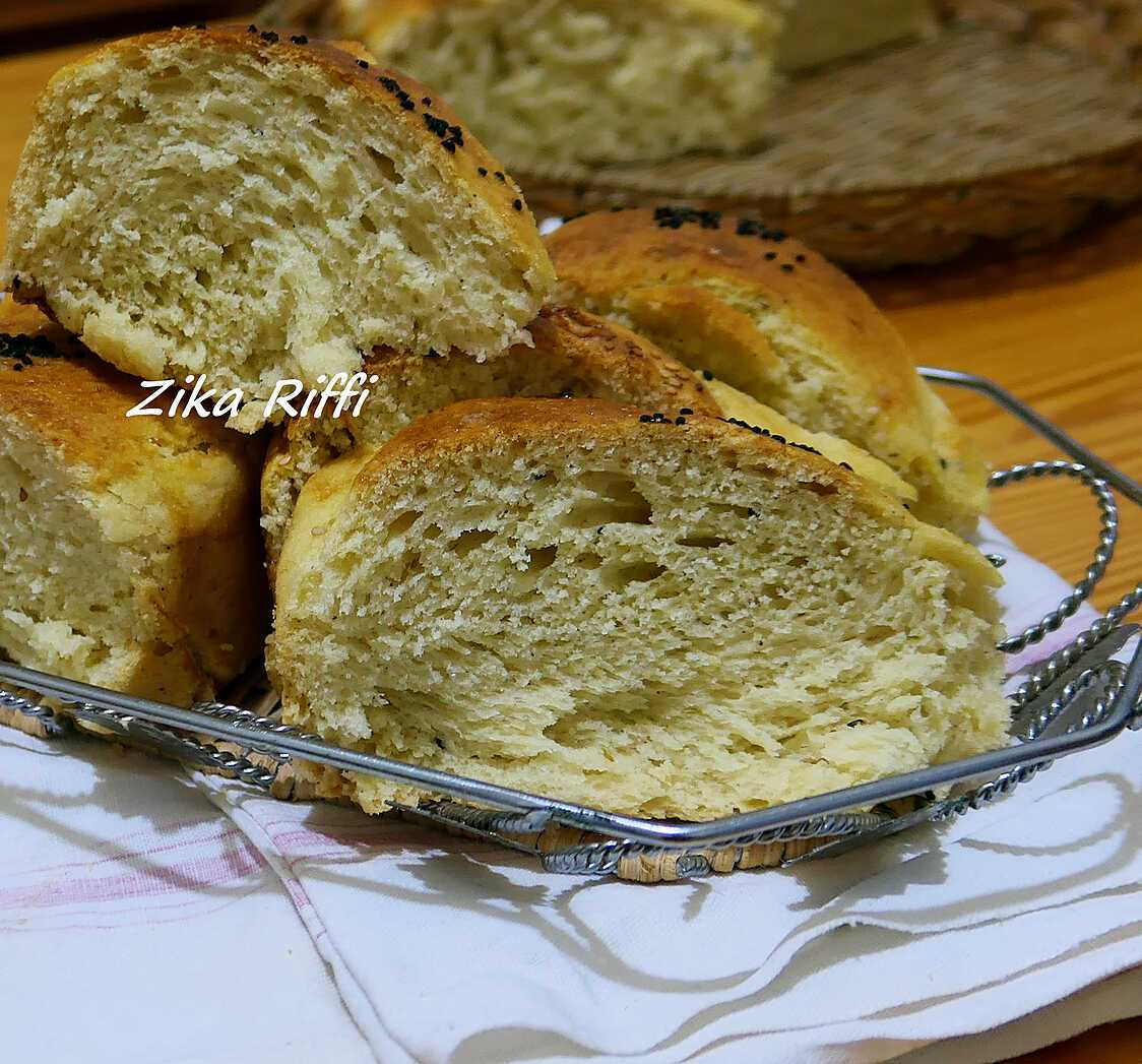 Recette de Pain arabe au four à la semoule- Khobz 3rab fel koucha ...