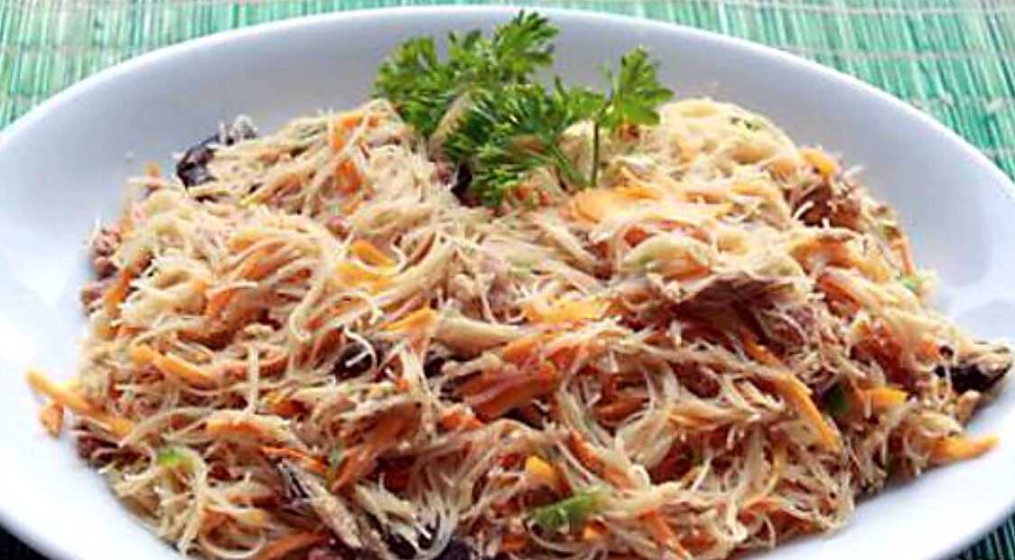 Recette de Vermicelles de riz sautés