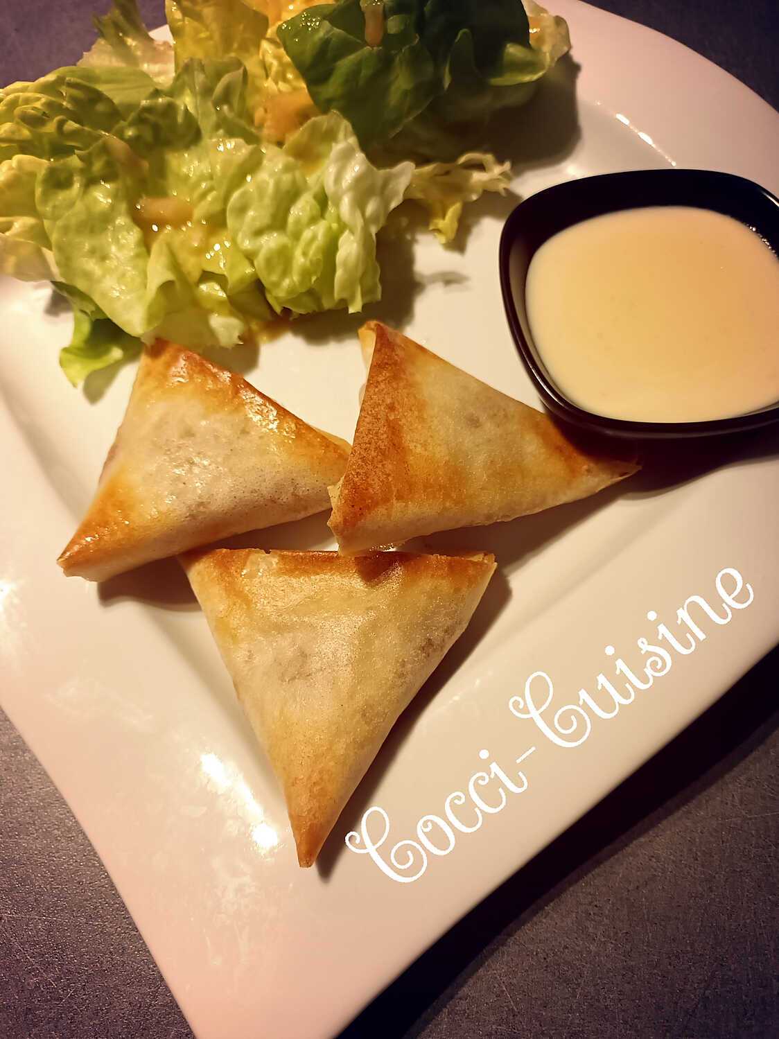 Recette de Samoussa à la choucroute avec sa sauce au Munster