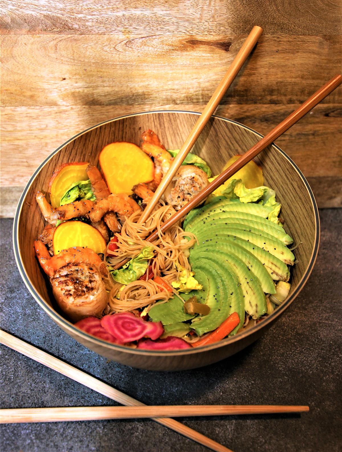 Recette de POKE BOWL VERSION CHINOISERIES (Plat complet).