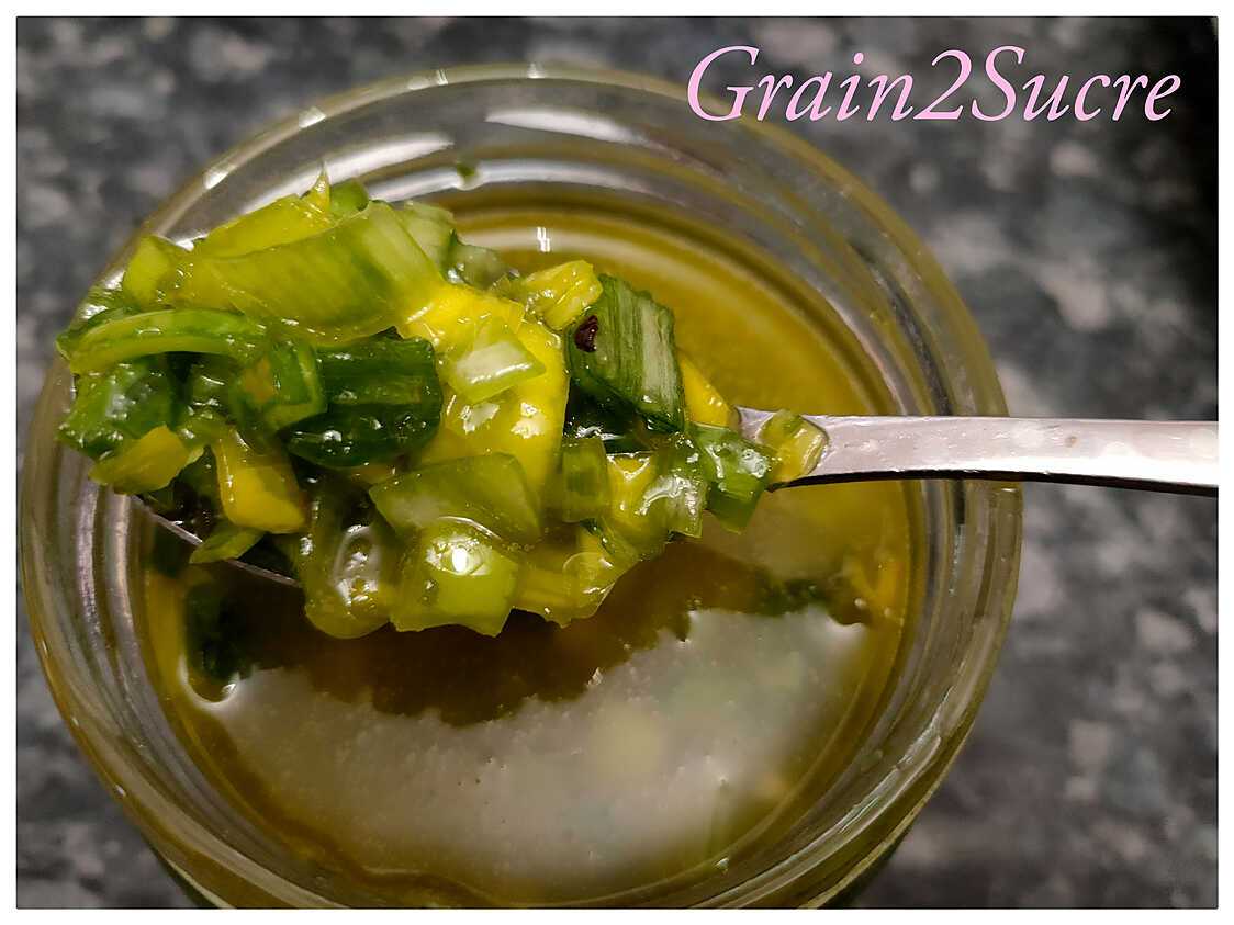Recette de Condiment au vert de poireaux