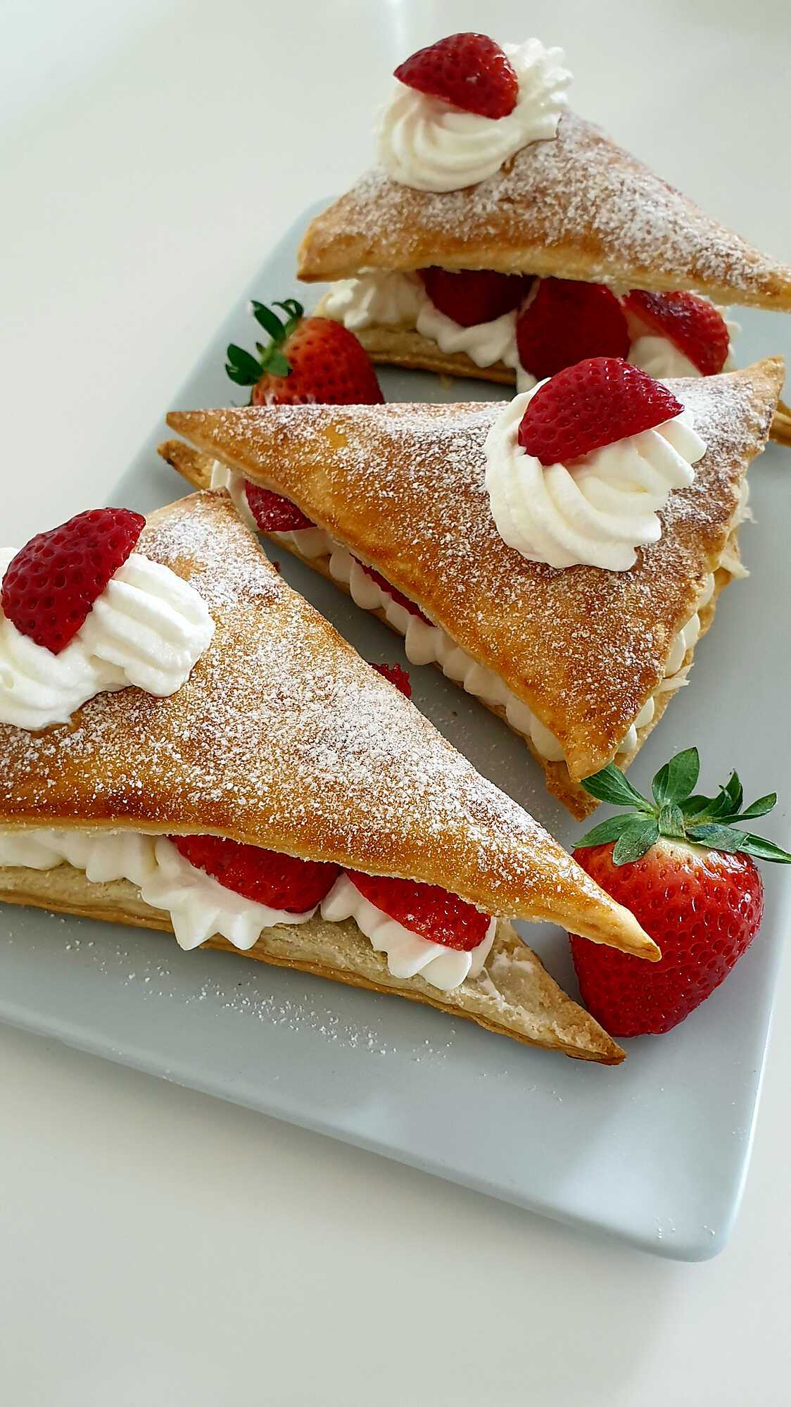Recette de Mille feuilles fraises/chantilly maison