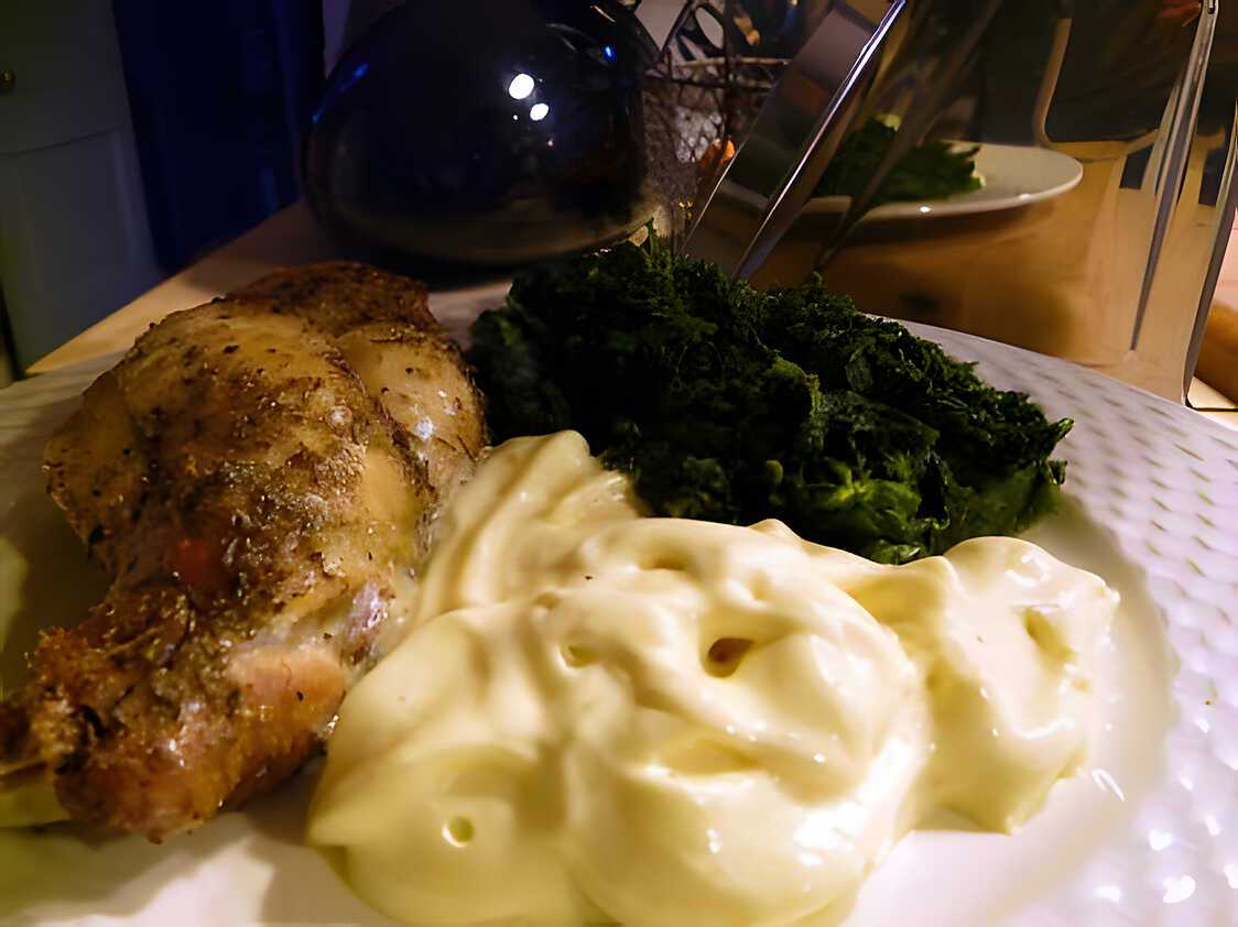 Recette de Lapin rôti à l’écume de moutarde (recette nécéssitant un siphon)
