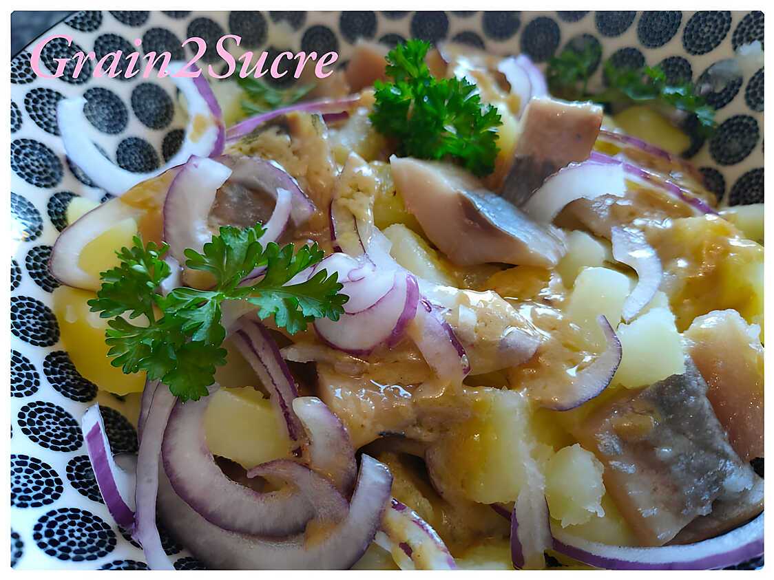 Recette de Salade de pommes de terre aux harengs fumés par Grain2Sucre