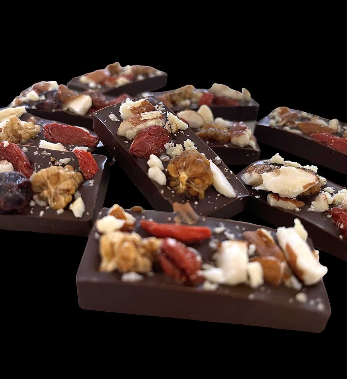 Recette de Mendiants au chocolat noir par choupette two