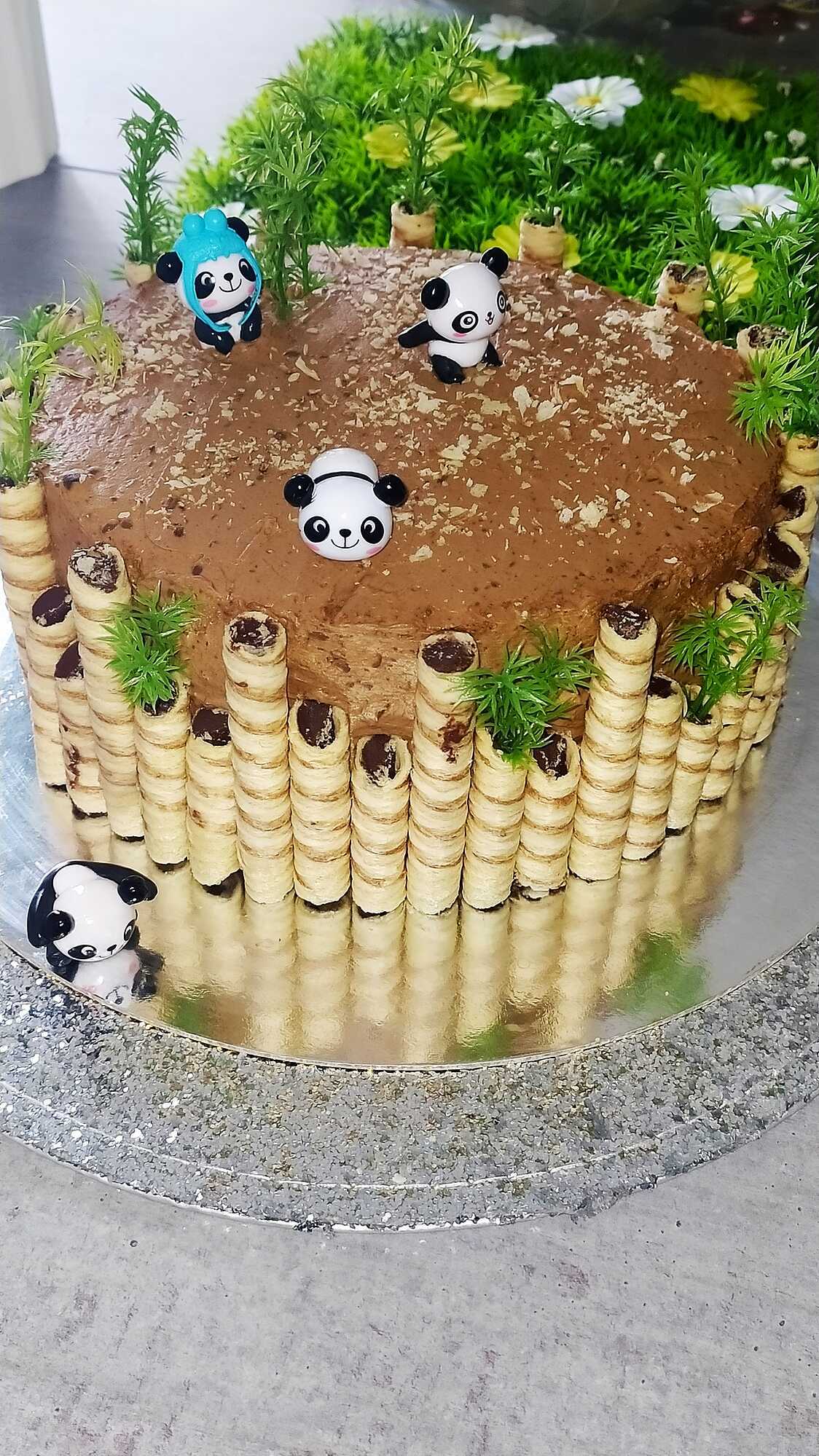 Recette de Gâteau décor panda