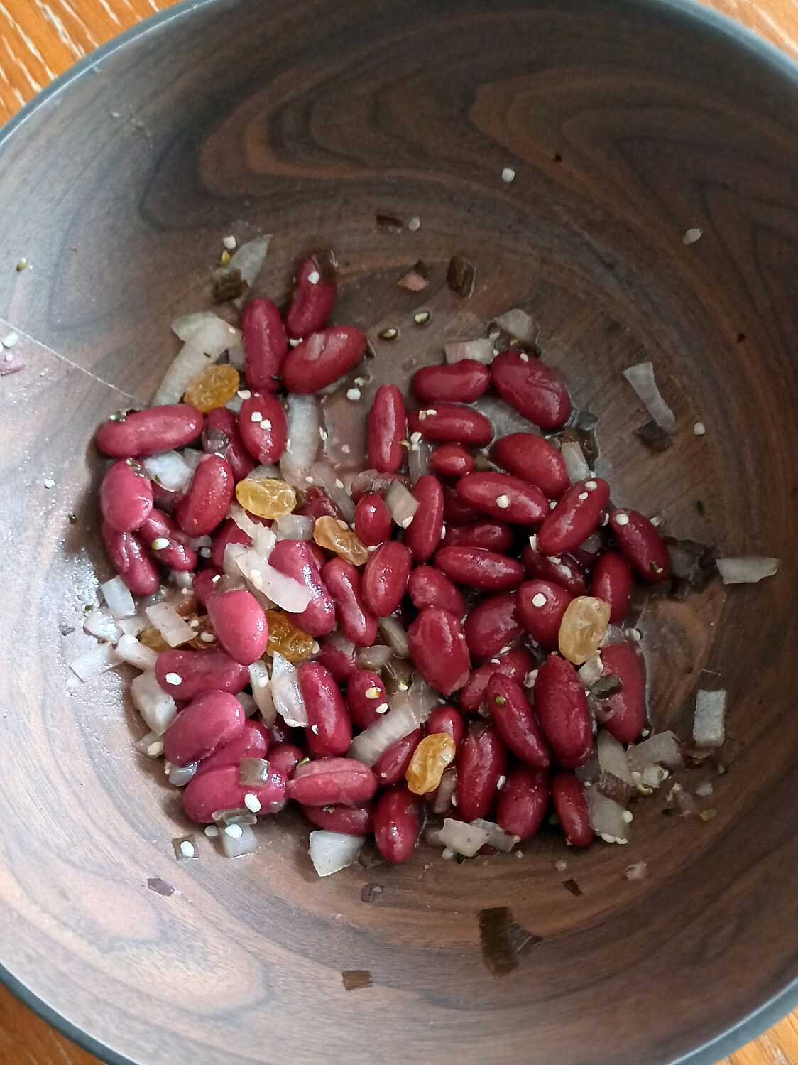 Recette de Salade haricots rouge ( végétarien)