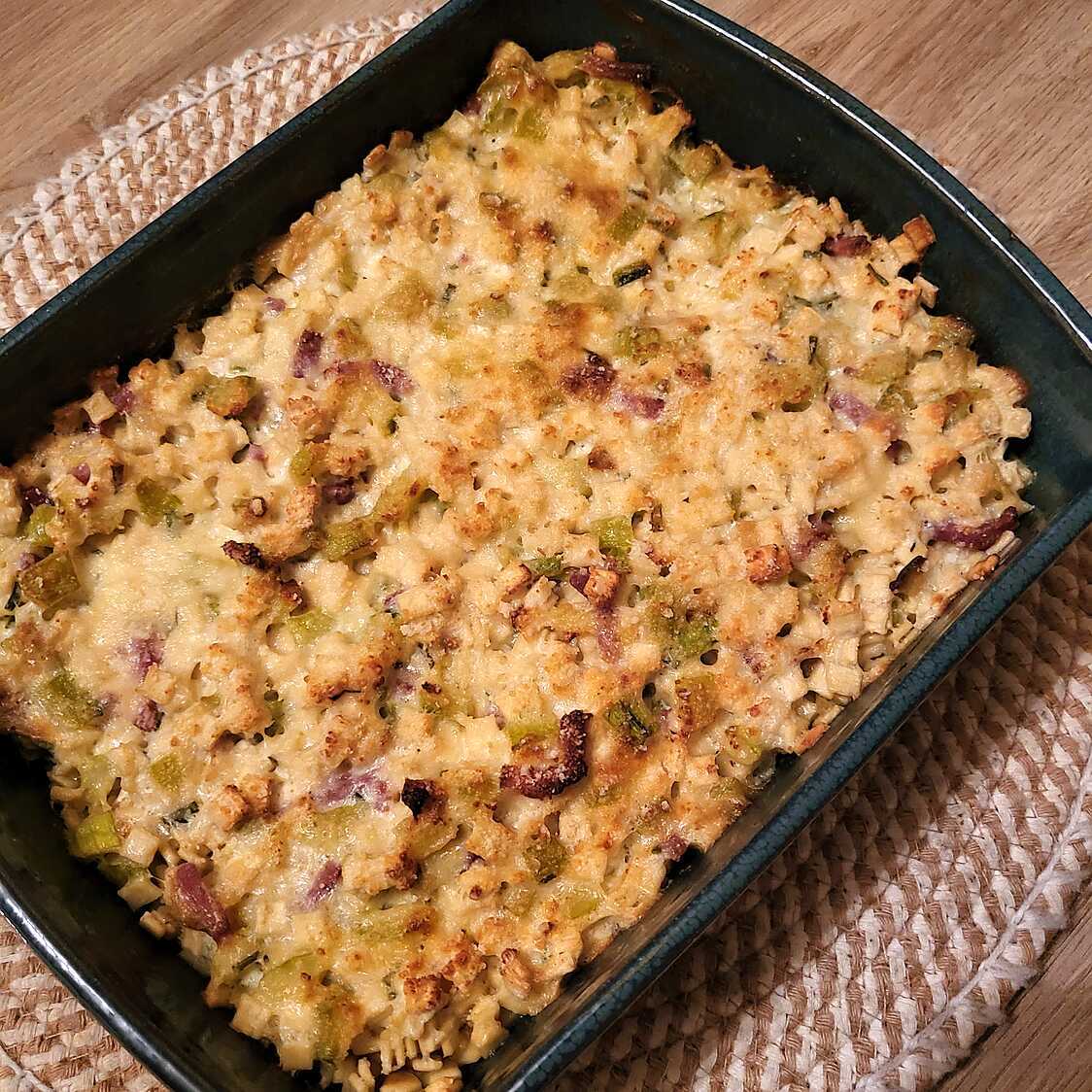 Recette de Gratin de crozets aux courgettes et au chèvre