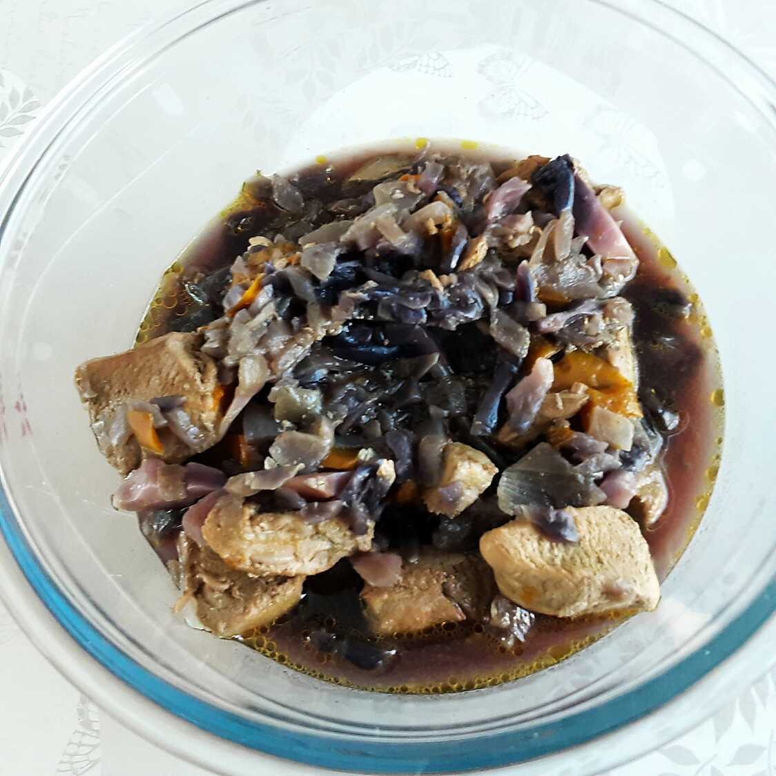 Recette de Poulet aux choux rouges