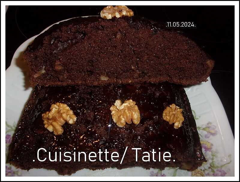 Recette de Gâteau aux noix chocolaté.au cake factory.