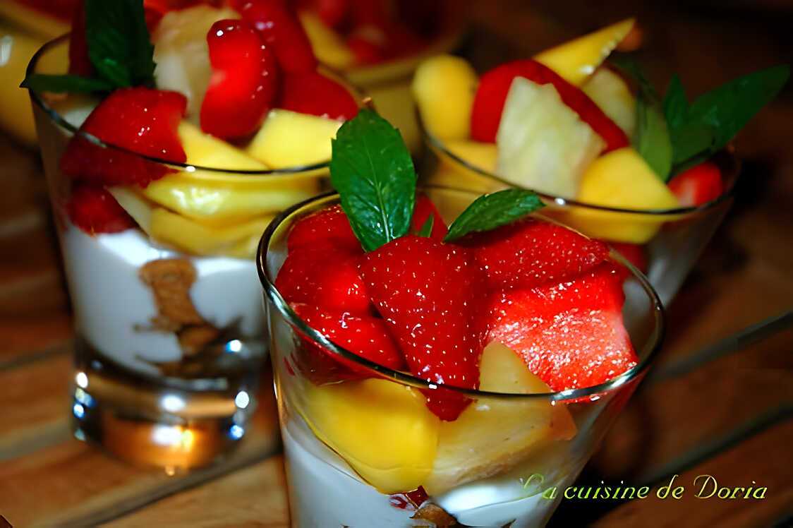 Recette de Verrines aux fruits
