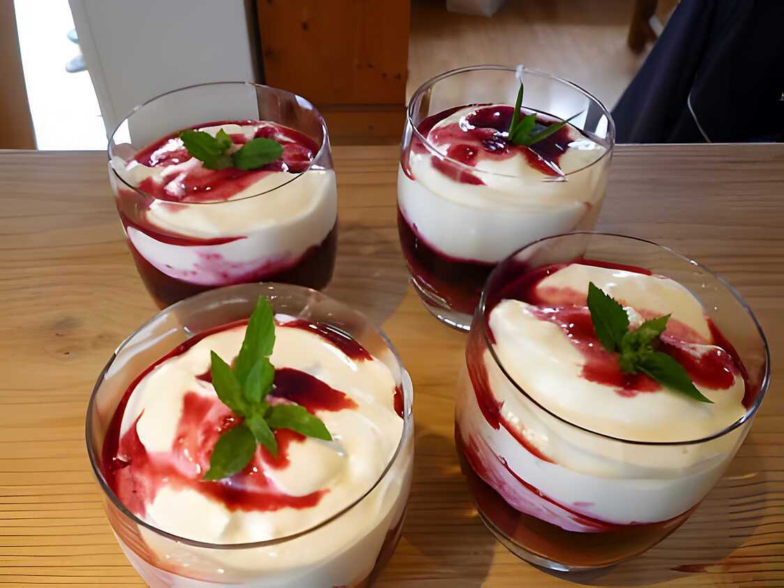 Recette de Verrines de fruits rouges