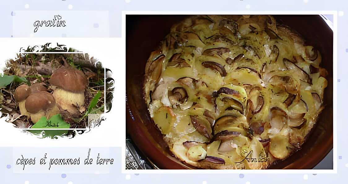 Recette de Gratin de cèpes aux pommes de terre