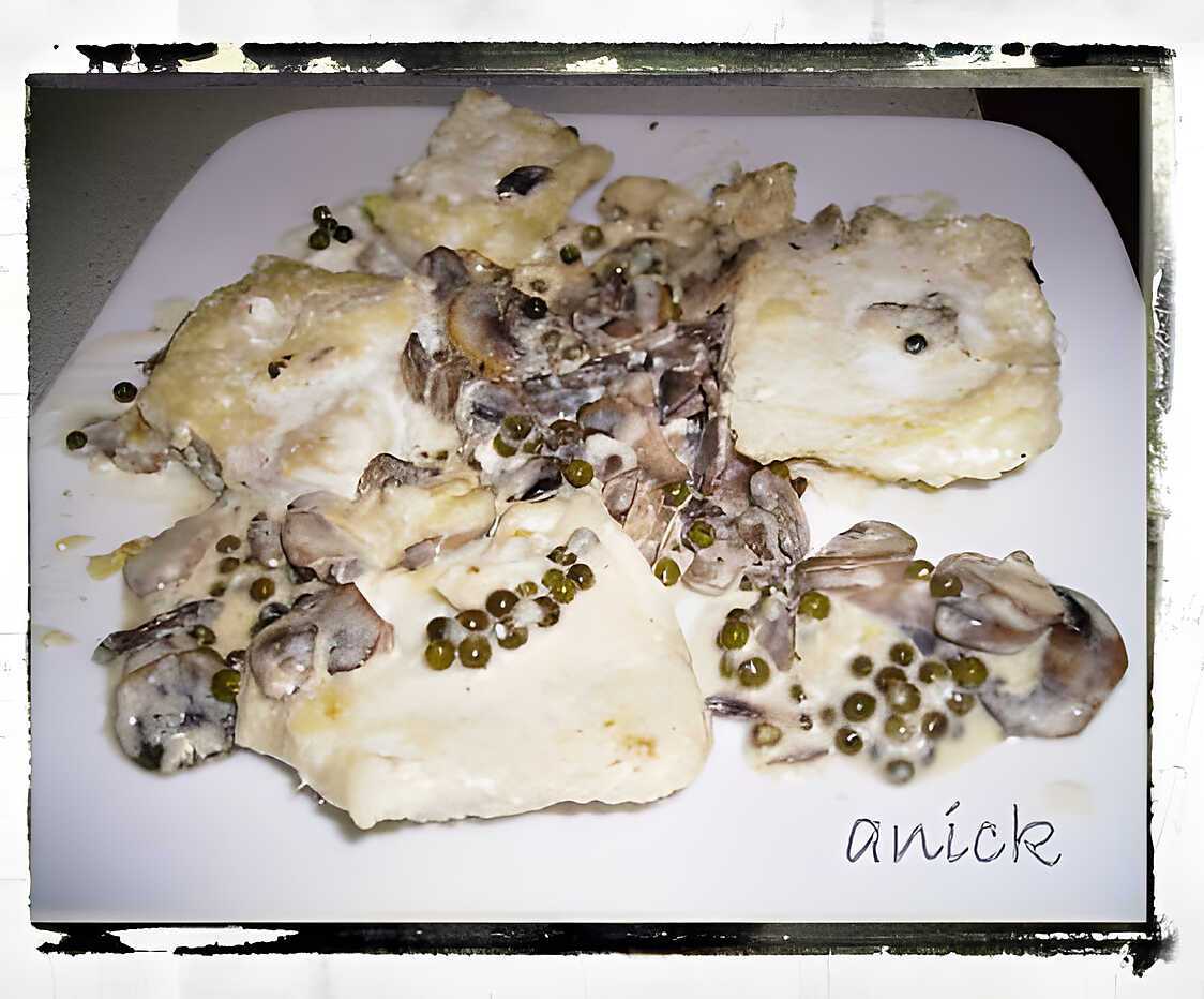 Recette de Loup de mer au poivre vert