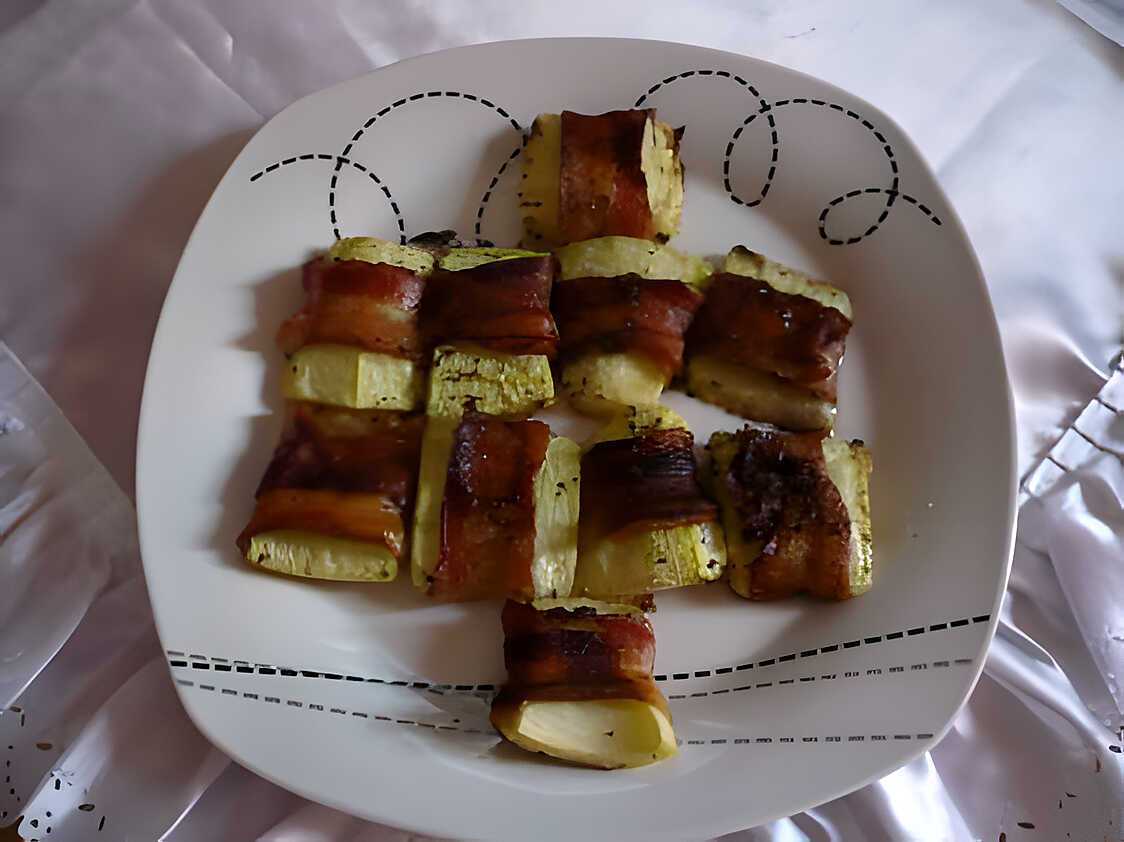 Recette de Courgettes lardées